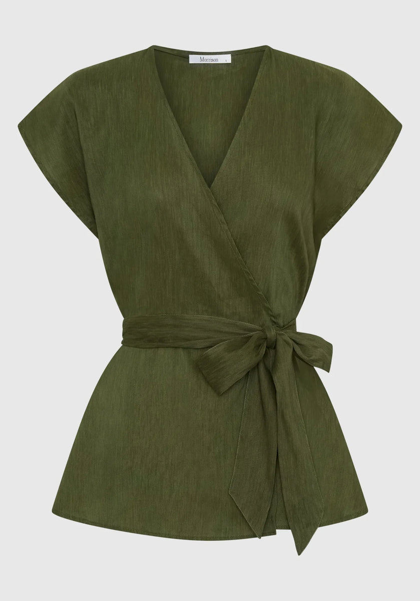 Shop Online | Ellery and Moss | Morrison Victoria Top in Chive