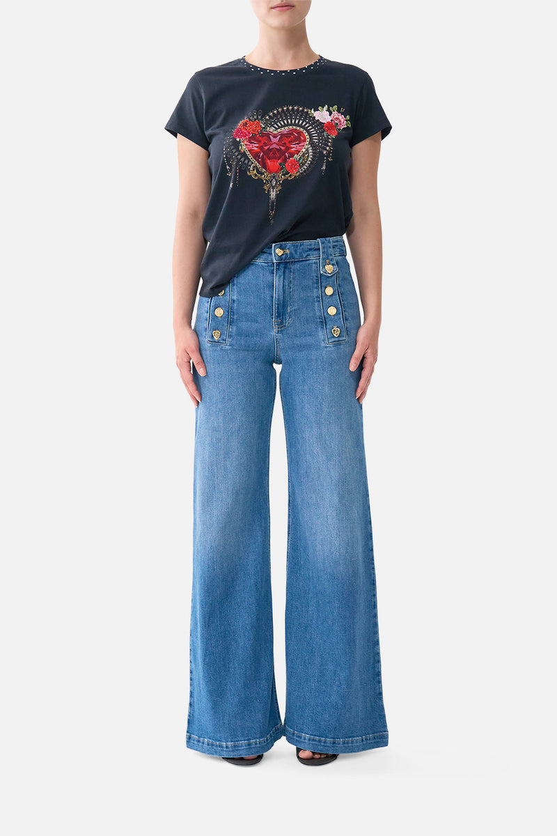 Camilla Denim Amanda Taurus Rising Hardware Flare Jeans – Ellery and Moss